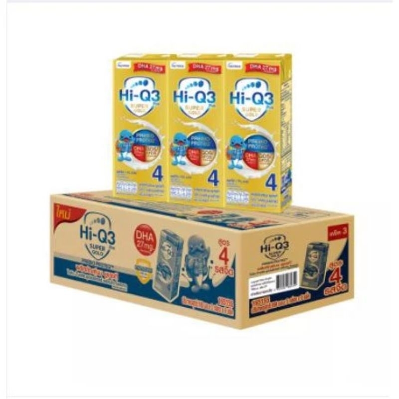 นมไฮคิว Hi-Q3 Super Gold สูตร 4 รสจืด ยกลัง 27 กล่อง (หมดอายุ /15/08/2024) | Shopee Thailand