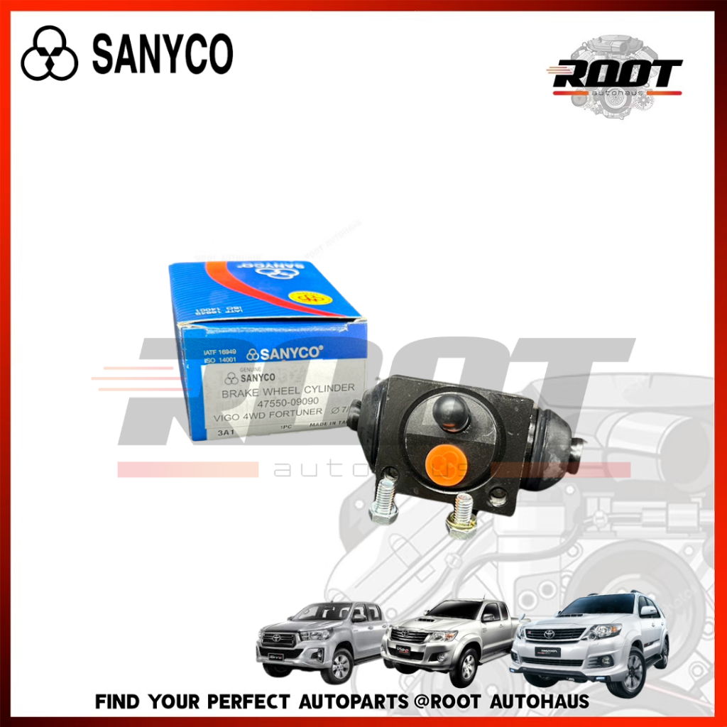 กระบอกเบรคหลัง TOYOTA REVO ปี 14-ON,VIGO 4WD,SMART,CHAMP,FORTUNER ปี 03 ...