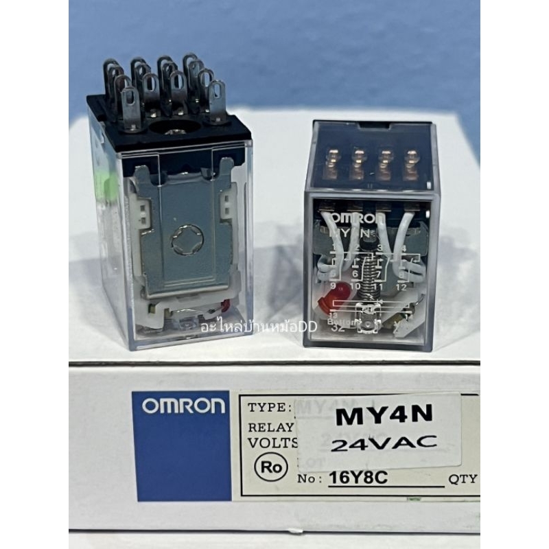 relay omron คุณภาพดี มาตรฐาน ญี่ปุ่น MY4 MY4N 12vdc 24vdc 220vac socket ...