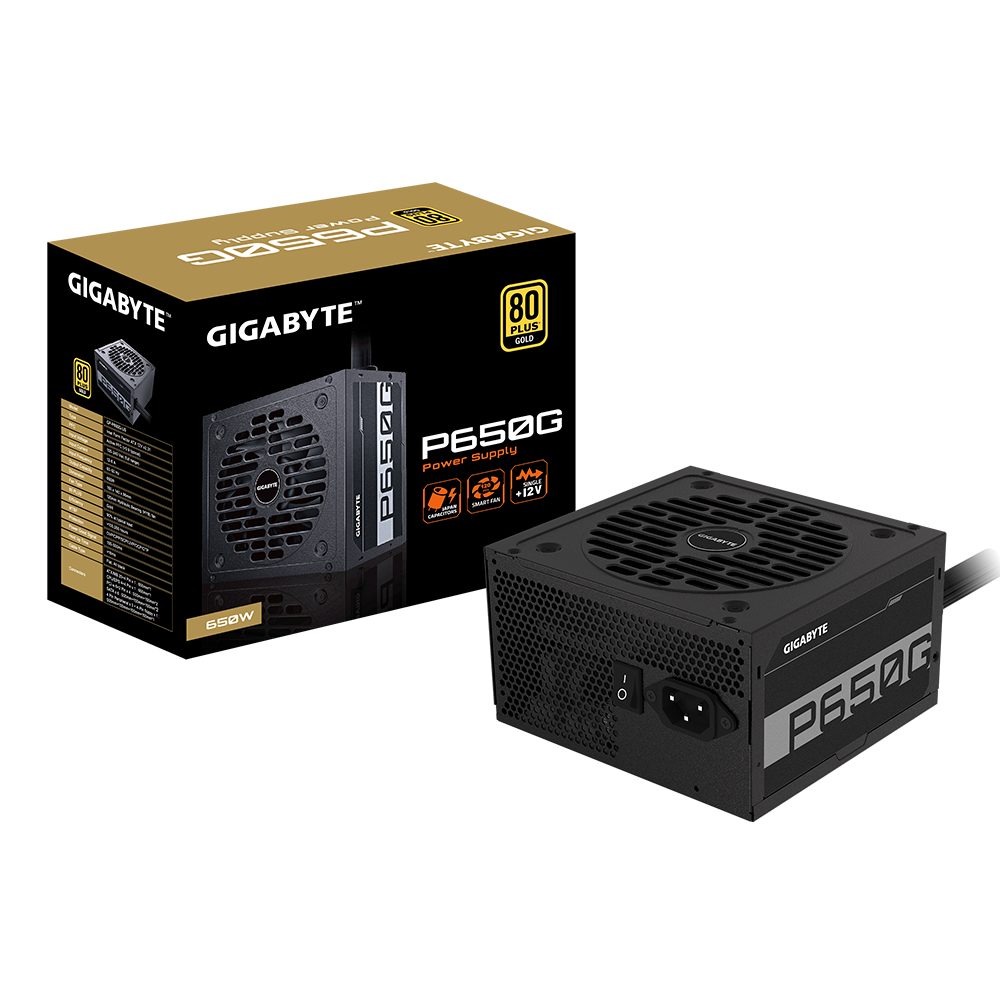 POWER SUPPLY (อุปกรณ์จ่ายไฟ) GIGABYTE P650G 650W (80 PLUS Gold ...