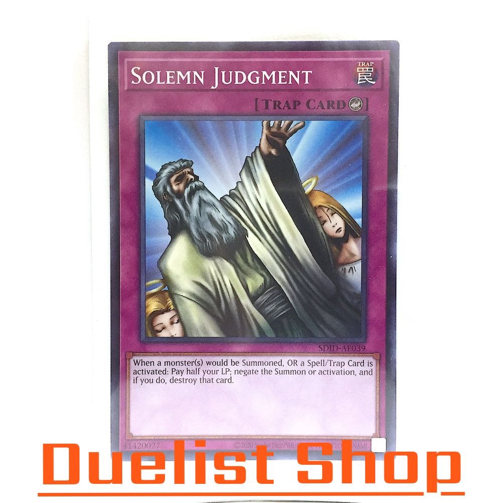Solemn Judgment (N) Trap [Counter] ชุด SDID-AE039 การ์ดเกมยูกิโอ (Yu-Gi ...