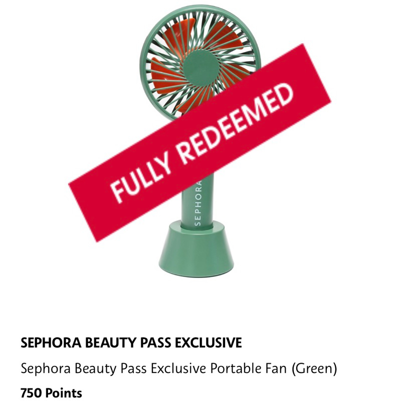 Sephora Exclusive Rechargeable Limited Edition Portable Fan พัดลมมือถือ ...