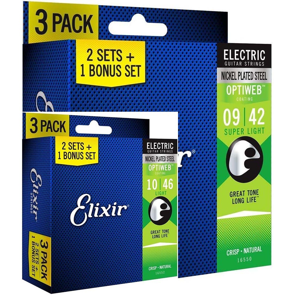 [ของแท้ 100%] Elixir Nickel Plated Steel เคลือบ Optiweb Coating สาย ...