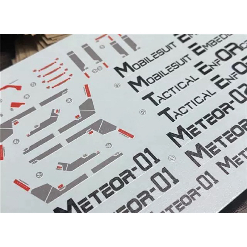 ⬜️ดีคอลน้ำ SF HG-01 SEED DECAL HG METEOR UNIT เรืองแสงแบล็คไลท์ ...