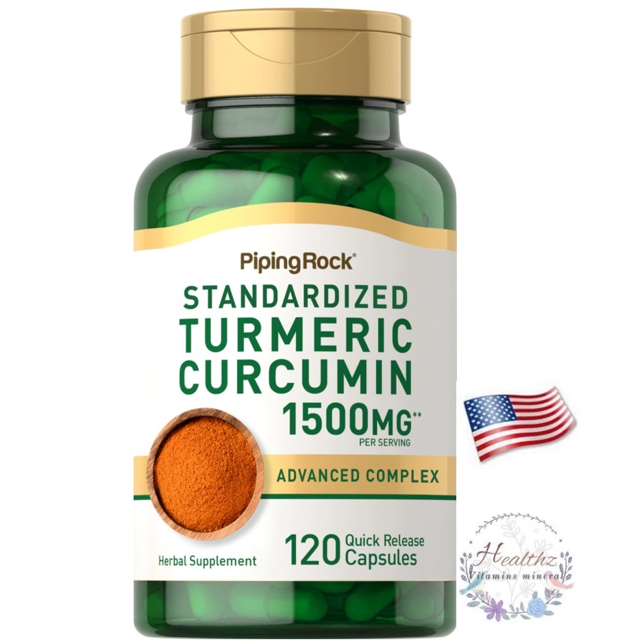 Advanced Turmeric Curcumin 1500 mg ขมิ้นชัน 120 เม็ด Pipingrock พริกไทย ...