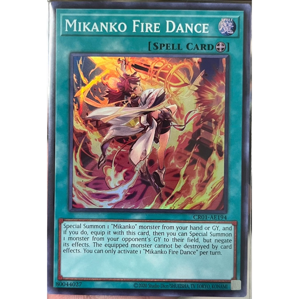 Yugioh Asia-Eng [CR01-AE194] Mikanko Fire Dance (Super Rare) การ์ดยูกิแท้ถูกลิขสิทธิ์ | Shopee ...