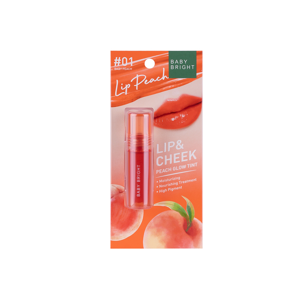 Baby Bright Lip & Cheek Peach Glow TInt 2.4g ลิปทินท์ เบบี้ไบรท์ ลิป ...