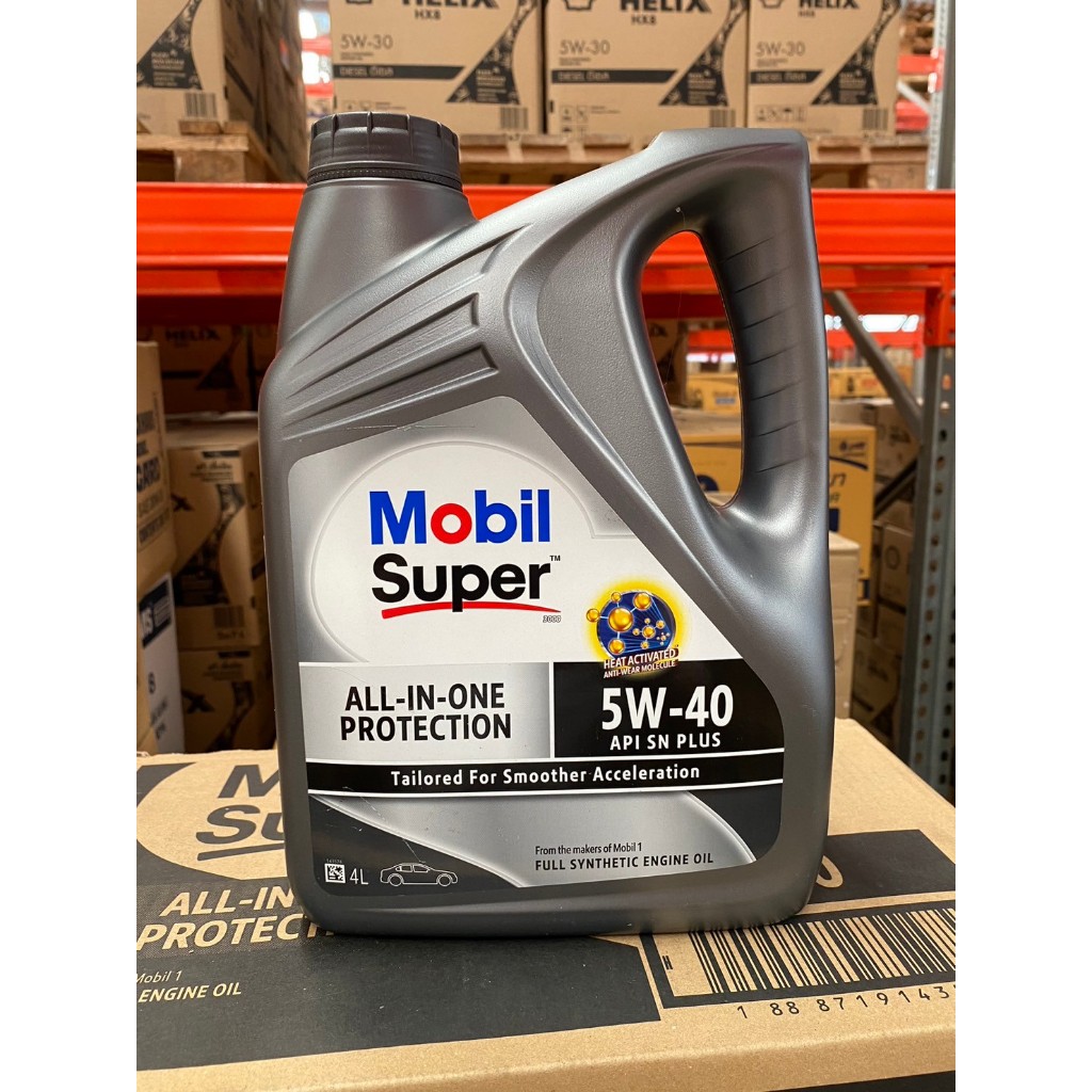 น้ำมันเครื่อง เบนซิน Mobil Super 3000 5W-40 สังเคราะห์แท้ ขนาด 4 ลิตร | Shopee Thailand