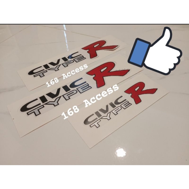 Sticker Civic Type R E Series Japan OEM JDM Cars Style | Shopee Thailand