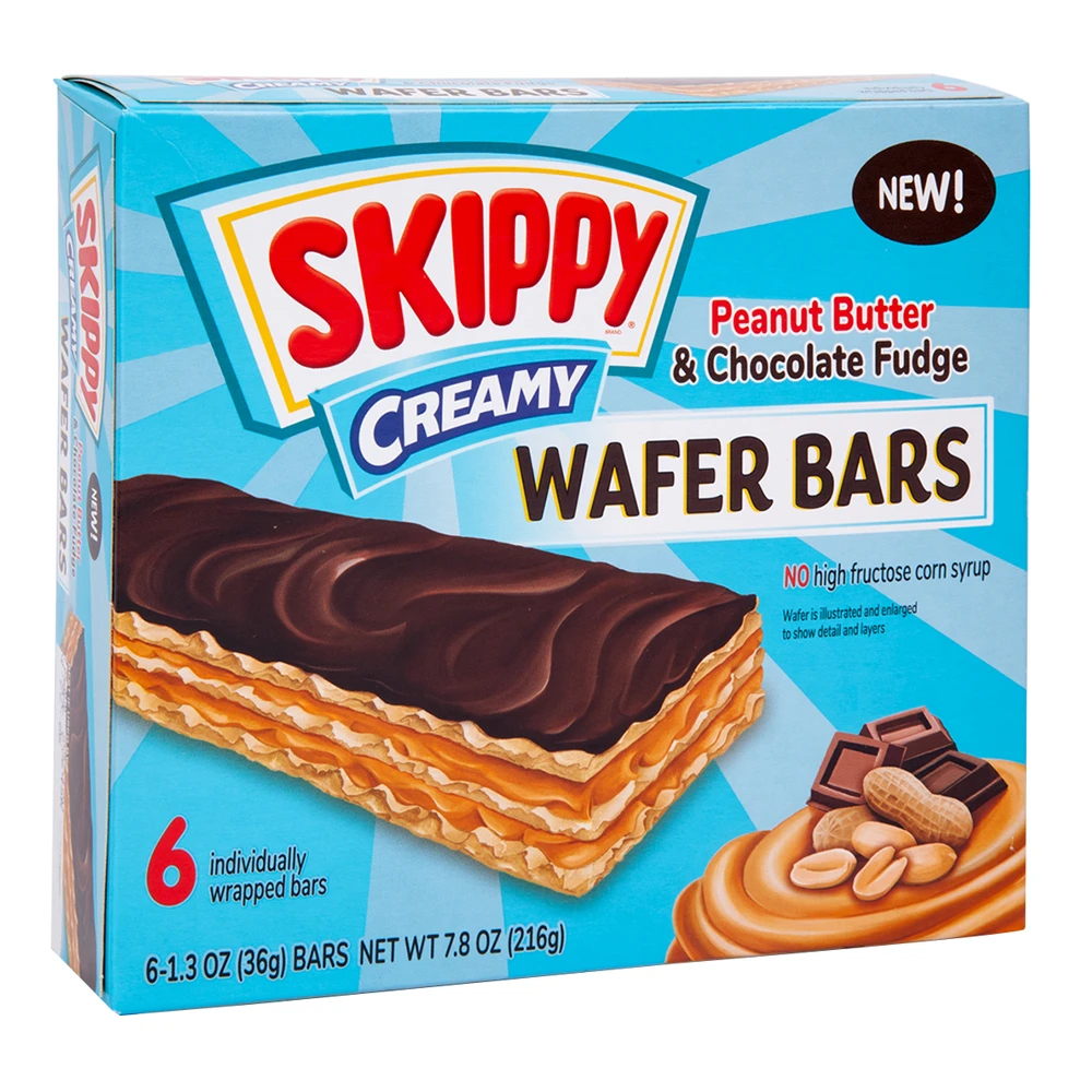 Skippy Creamy Wafer Bars น้ำหนัก 216 กรัม มี 6 ชิ้นแบบซองแยก BB.22/08 ...