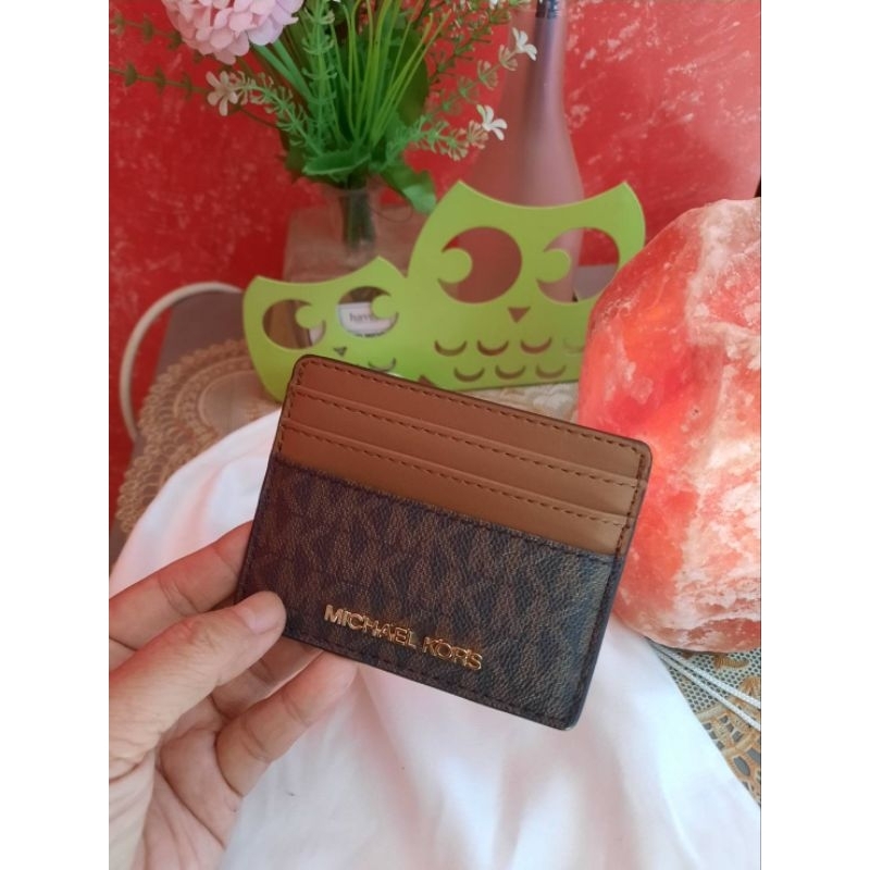 Michael Kors กระเป๋าใบเล็กใส่บัตร MK Card Holder มือสองสภาพ 99% | Shopee Thailand