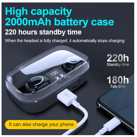 หูฟัง TWS x10 หูฟังบลูทู ธ V5.2 หูฟังไร้สาย TWS Wreless Bluetooth ...