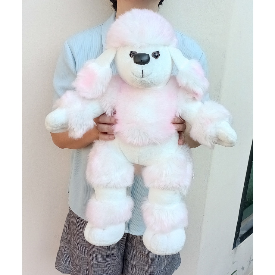 ตุ๊กตาสุนัขพุดเดิ้ลบิ้วอะแบร์ เท้า ก้นถ่วง Build A Bear White Pink ...