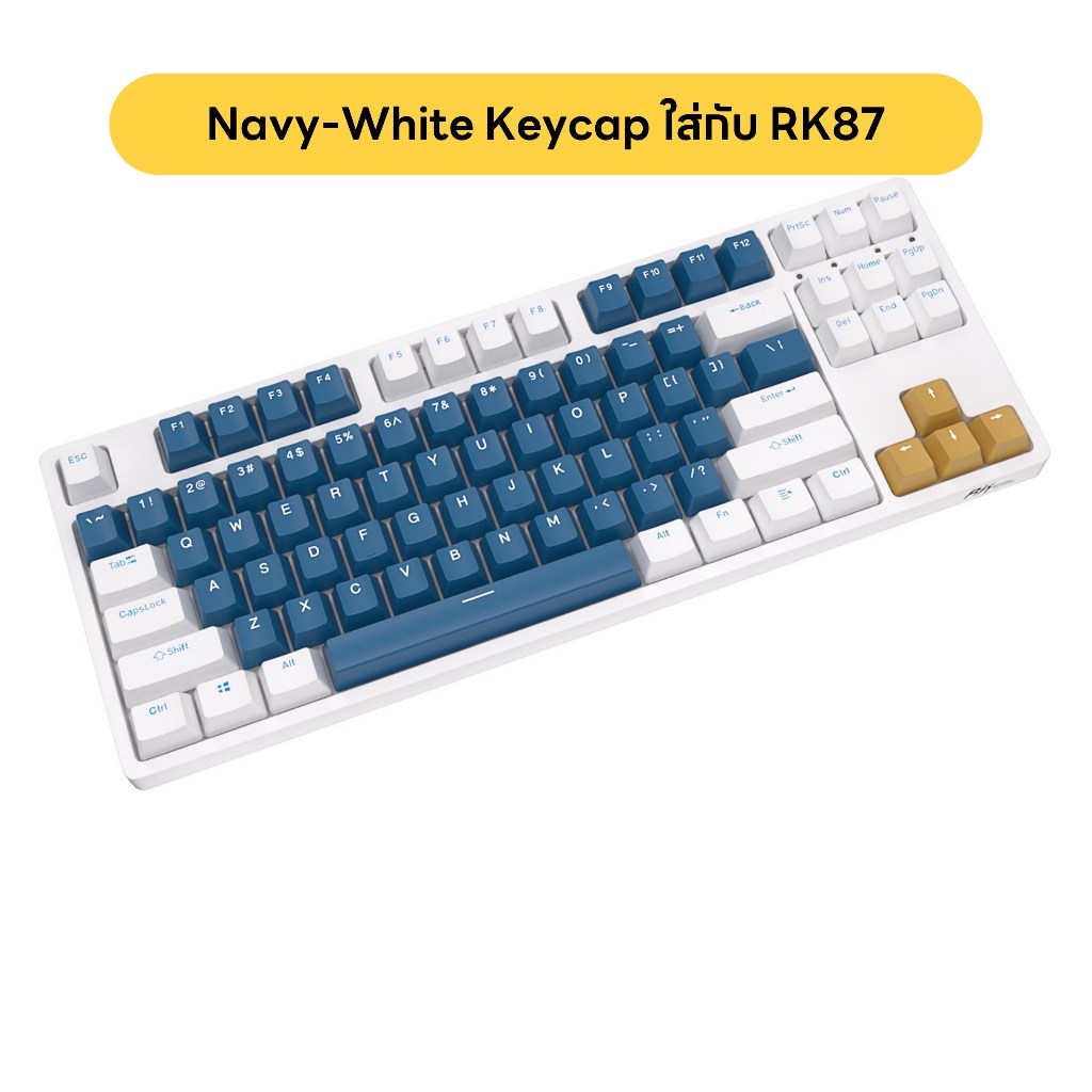 [โค้ดคุ้มลด 20%] RK KEYCAP NAVY-WHITE KEYCAP ใส่ได้กับรุ่น RK61 RK68 ...