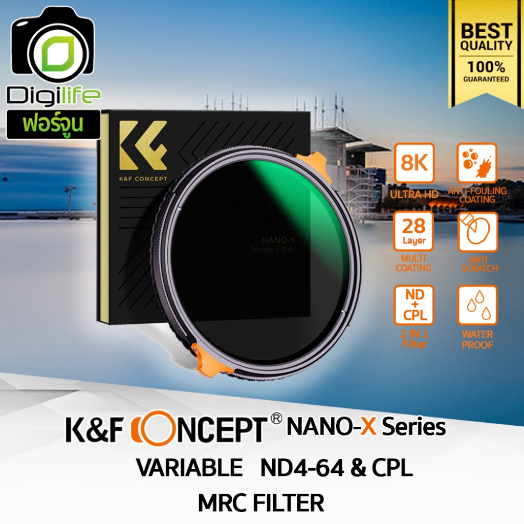 K&F Concept Filter NANO-X Series Viriable ND4-64 & CPL MRC (2 in 1) 28 Layer Coatings กันน้ำ กัน ...