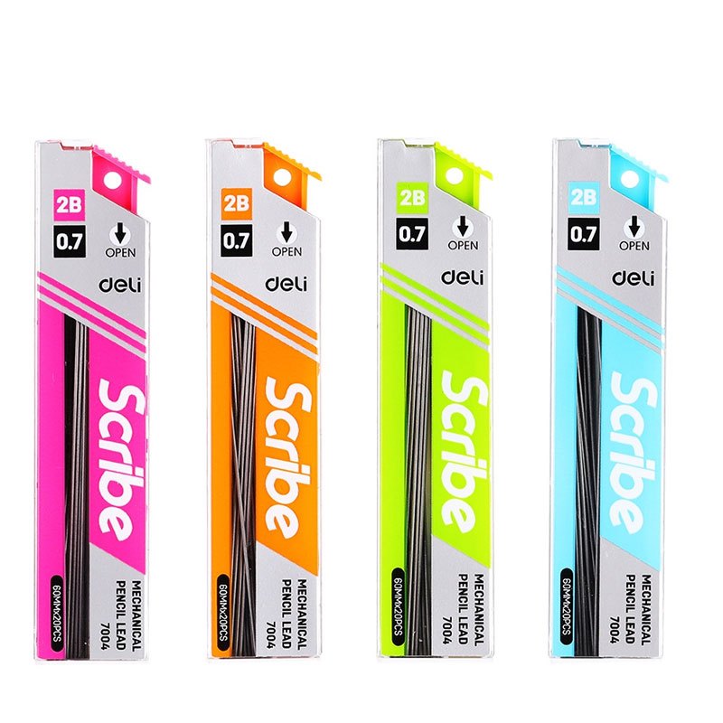 ไส้ดินสอกด 2B Deli 7004 0.7mm / Inca 2.0 mm. IC0240 เครื่องเขียน Pencil ...