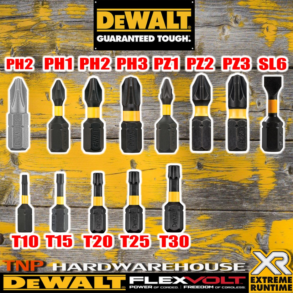 DEWALT หัวดอกไขควง PH2,PZ2,T10,T15,T20,T25 | Shopee Thailand