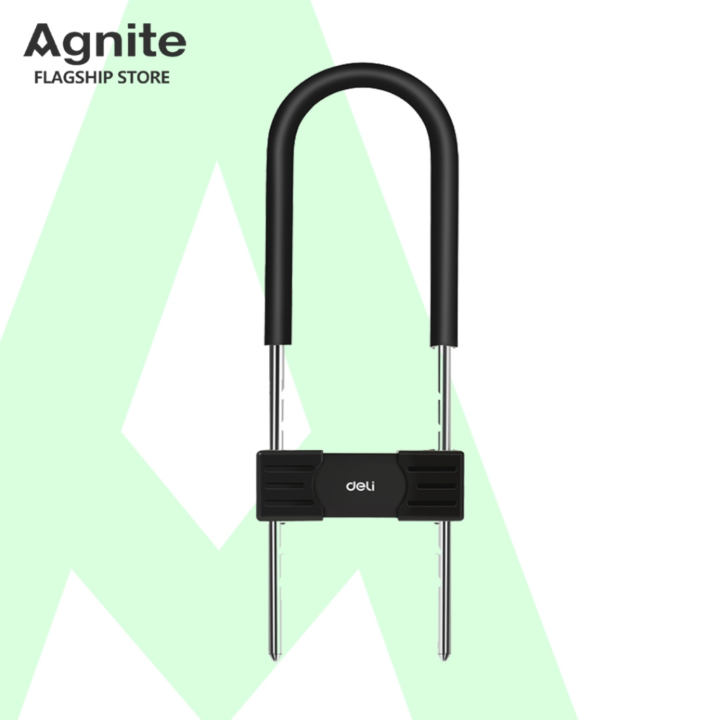 Agnite กุญแจล็อคล้อ ที่ล็อคมอไซค์ แบบตัวยู ห่วงยาว สำหรับ รถจักรยานยนต์ ...