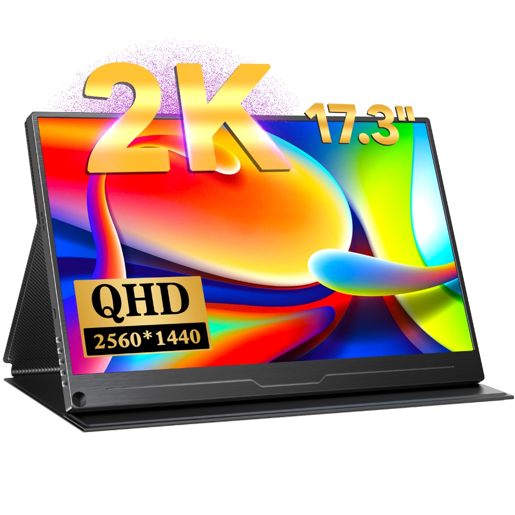 UPERFECT 2K /1080P Portable Monitor 17.3/15.6inch Mobile Display laptop ...