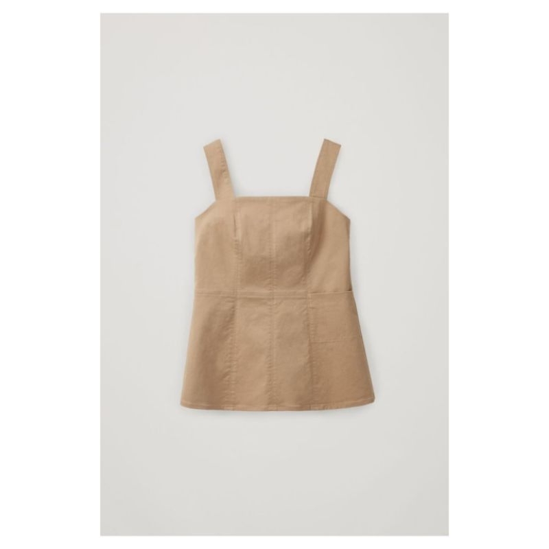 เสื้อ COS STRAP TOP WITH FLARED HEM (used สภาพดี) | Shopee Thailand