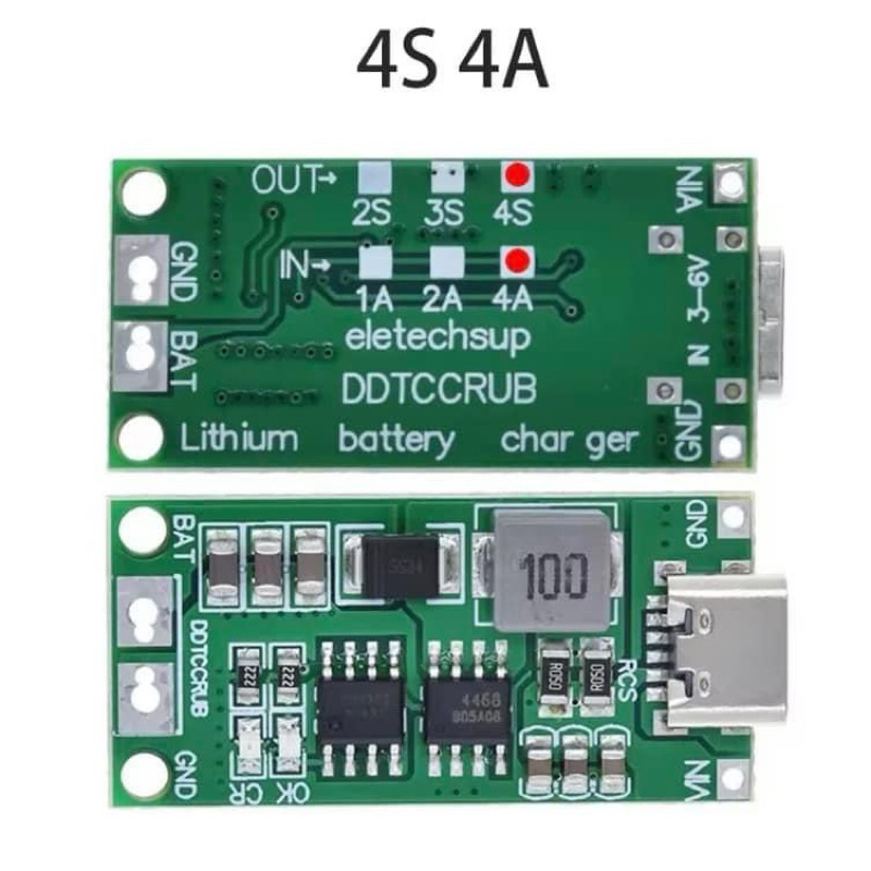 บอร์ดโมดูลชาร์จแบตเตอรี่ลิเธียม Type-C USB 5v to 12.6V,16.8 Step-Up ...