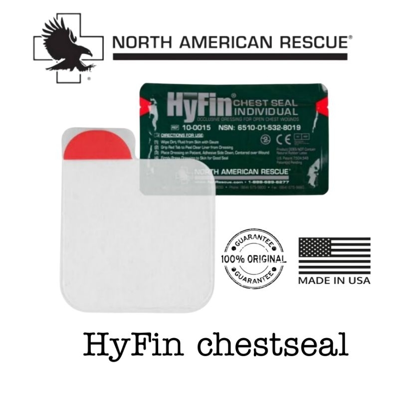 Hyfin chest seal แผ่นฟิล์มแปะหน้าอก จากค่าย North American rescue จาก ...