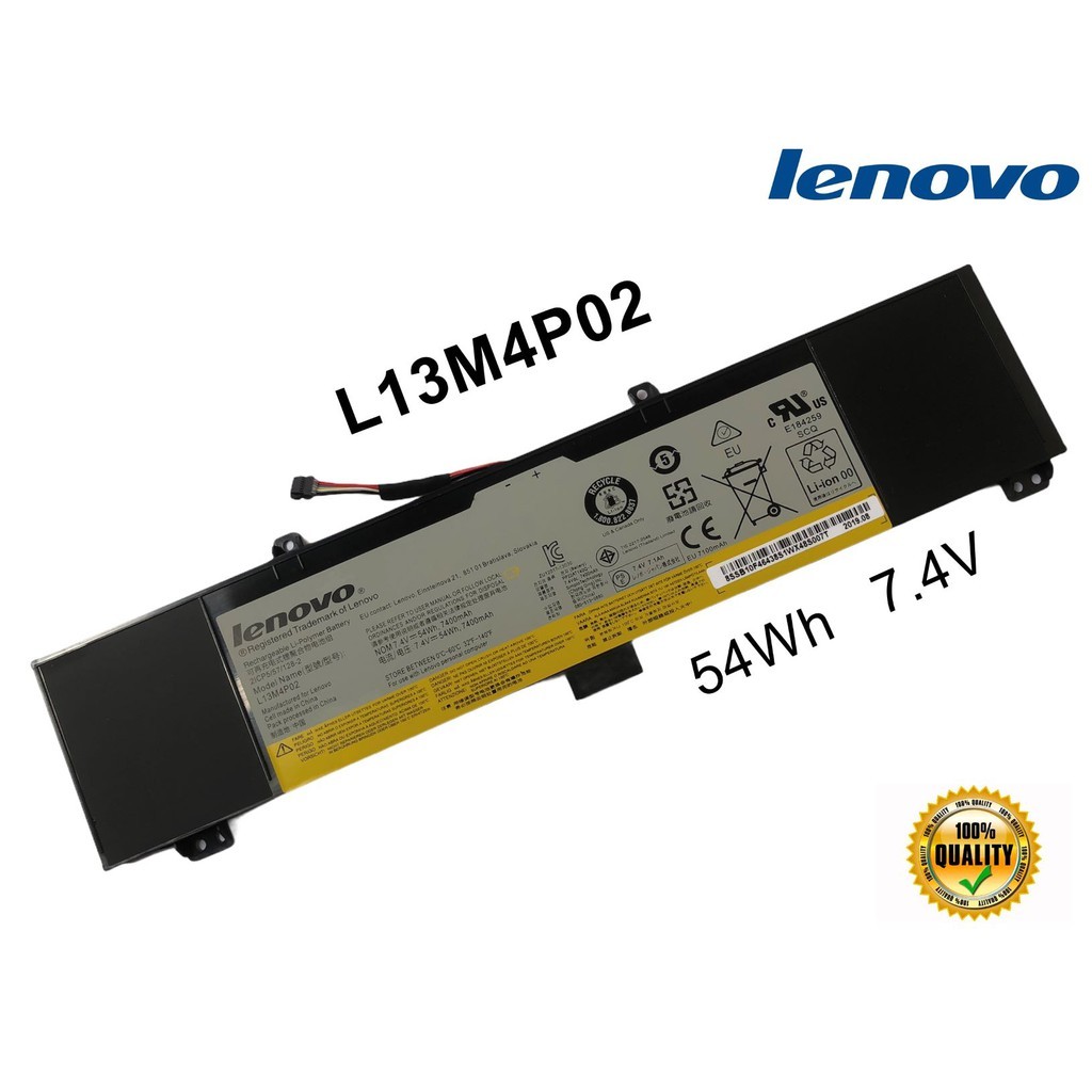 LENOVO แบตเตอรี่ L13M4P02 ของแท้ (สำหรับ Y50,Y50-70,Y50-70AT,Y70-70,Y50 ...
