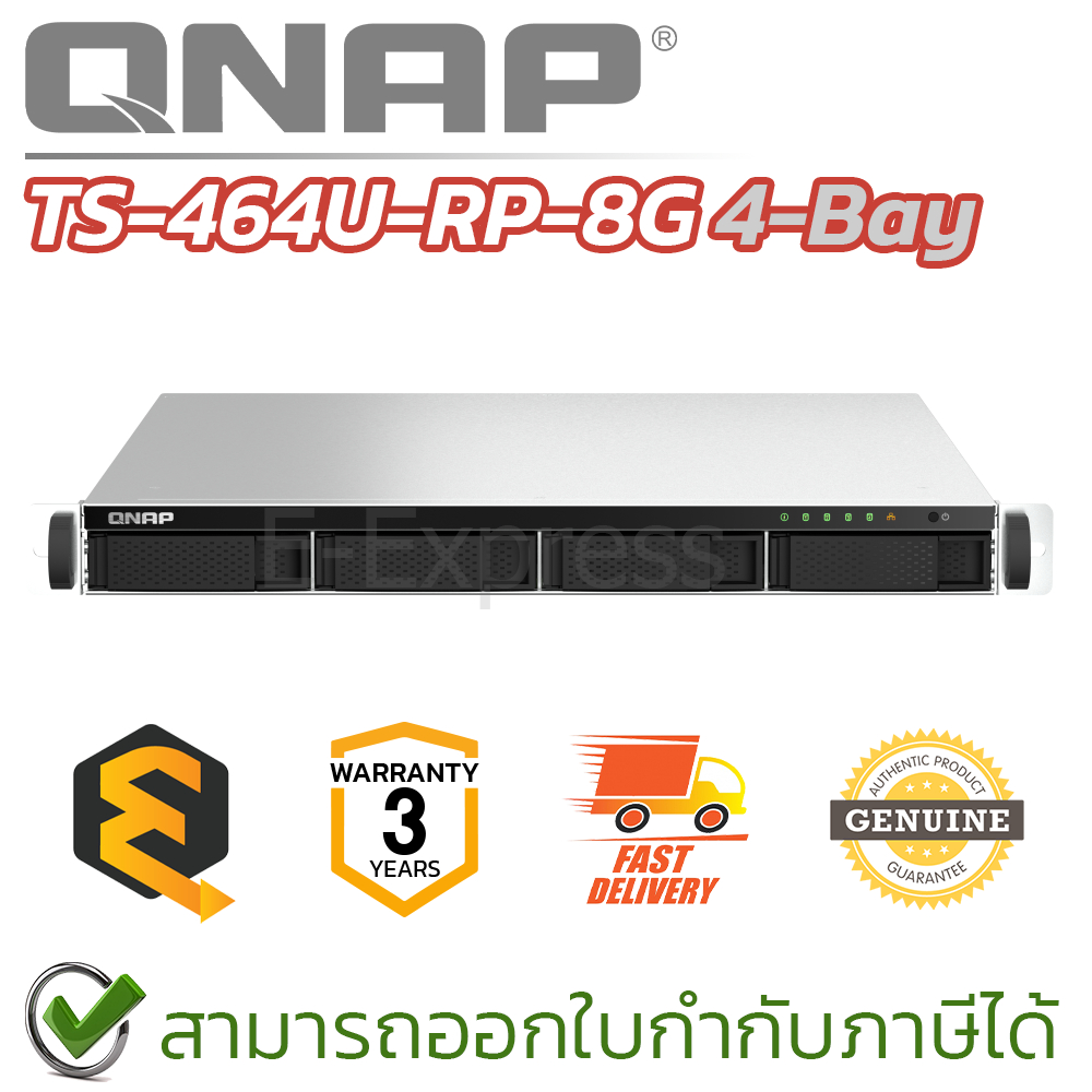 QNAP NAS TS-464U-RP-8G 4-Bay Rack NAS Intel Celeron N5105/N5095 อุปกรณ์เก็บข้อมูลบนเครือข่าย ของ ...
