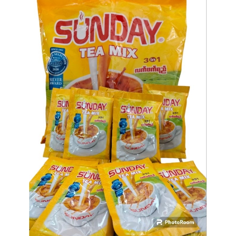 ชาซันเดย์ 3 in 1 Sunday tea mix ชานม ชาผง ชาร้อนแบบผง ชานมปรุงสำเร็จ ...