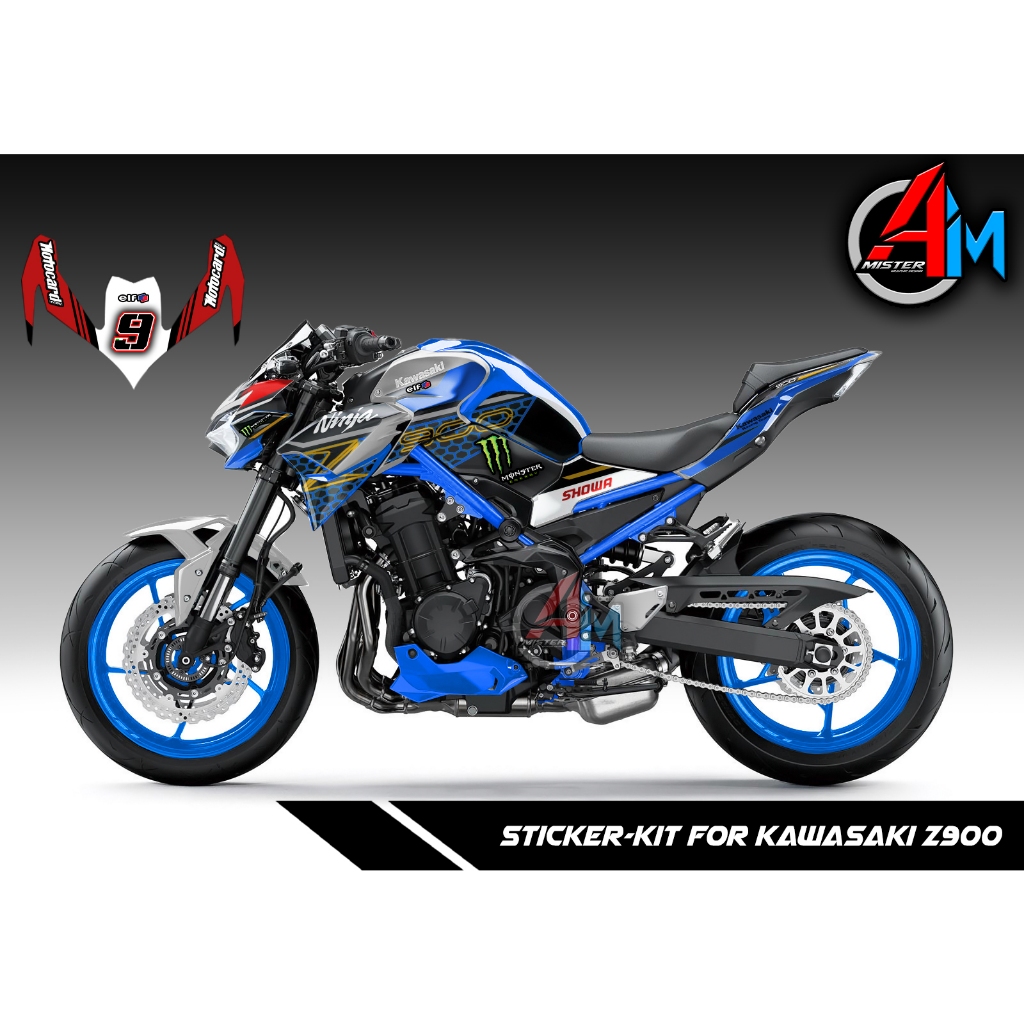 (เลือกสีด้านใน) [เกรด Premium Basic] ชุดสติ๊กเกอร์ Kawasaki Z900 2021 ...