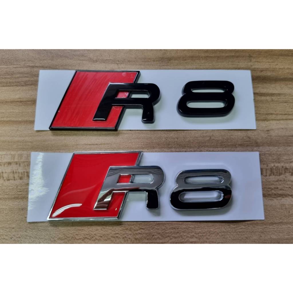 โลโก้ตัวอักษร อาร์แปด ออดี้ ไซส์ AUDI R8 4.2 V8 GT RWD Badge Rear Trunk ...