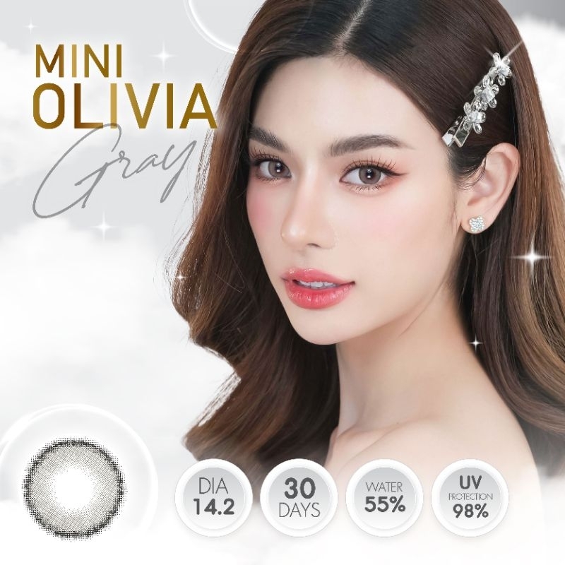 คอนแทคเลนส์ Mini Olivia : Gray / ยี่ห้อ KITTY KAWAII ; Color Gray ( สายตา 50 - 1000 ) | Shopee ...