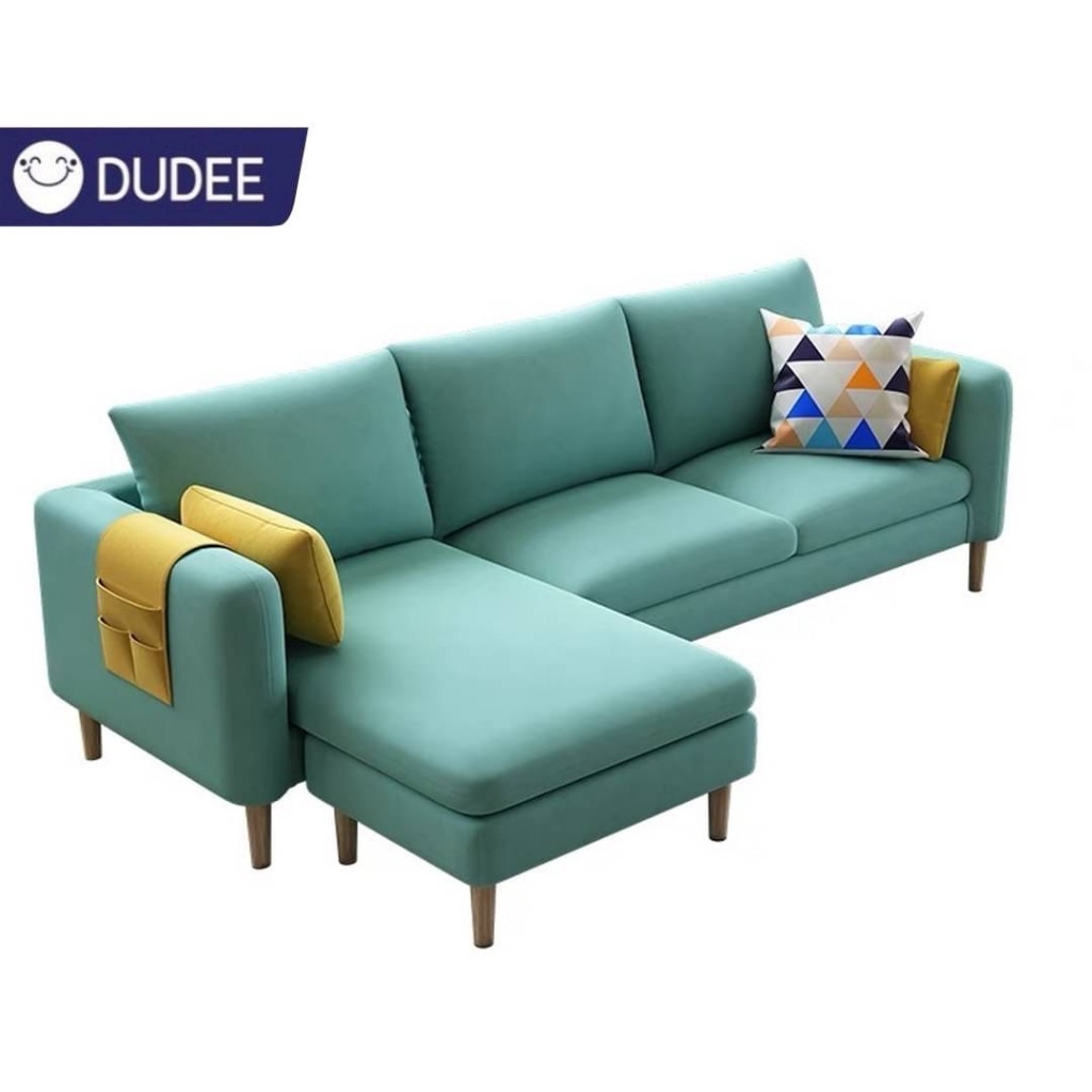 DUDEE โซฟาตัว L โซฟาเข้ามุม สไตล์โมเดิร์น ออกแบบมาเพื่อรองรับการนั่ง/นอน ได้สบาย | Shopee Thailand