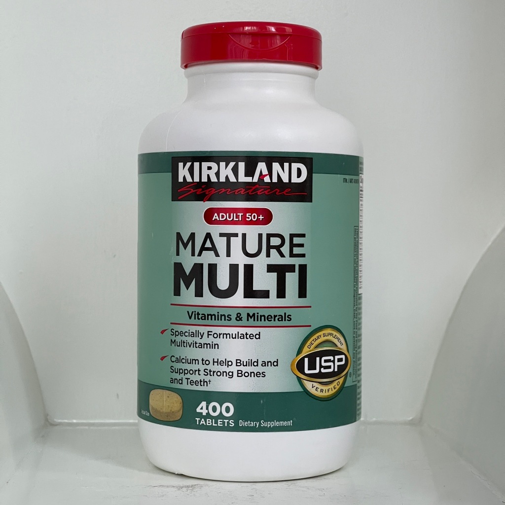 Kirkland Signature Adult 50+ Mature Multi 400 Tablets วิตามินรวมสุขภาพ ...