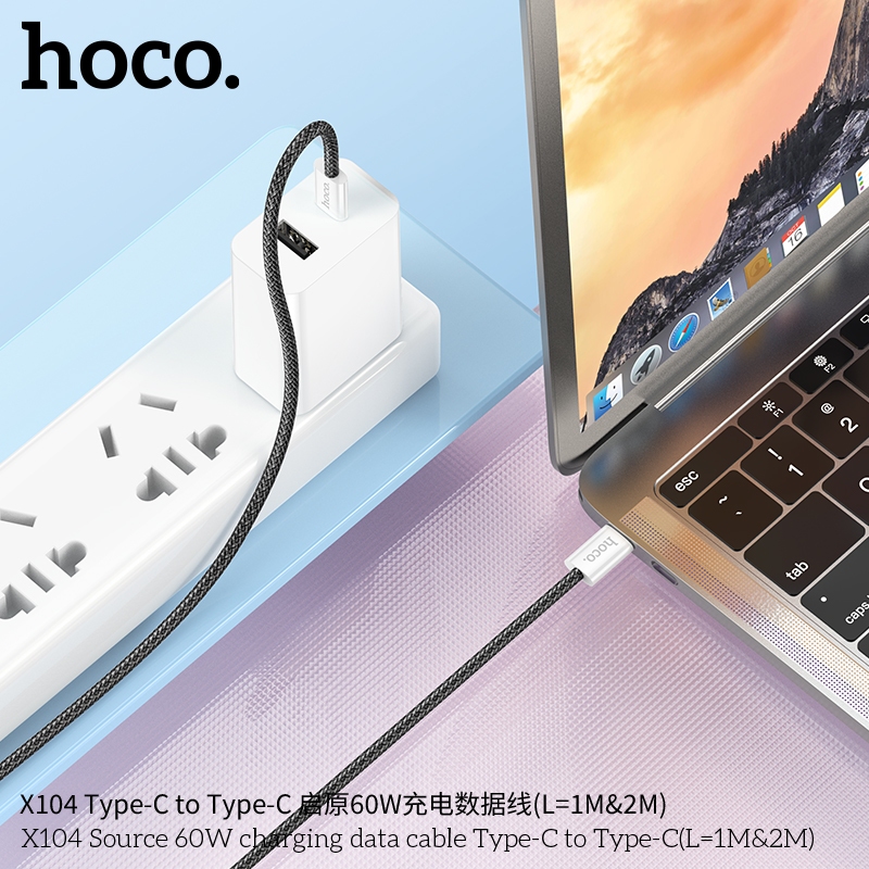 HOCO X104 สายชาร์จเร็ว Type-C to Type-C ความยาว1M/2M Charging Data ...
