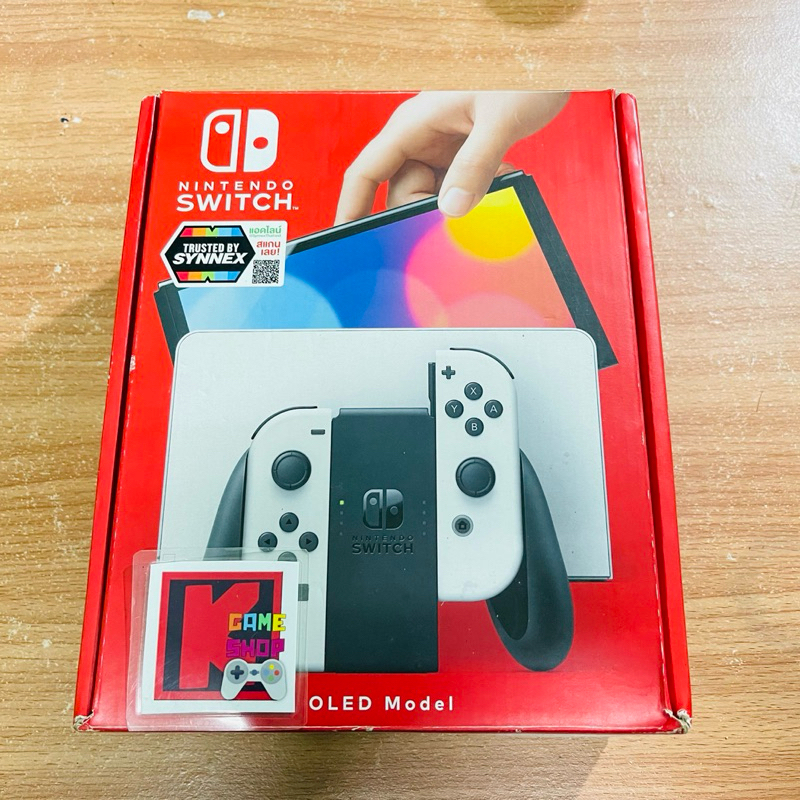 (CFW Atmosphere) Nintendo Switch Oled กล่องแดง White สีขาว มือสอง(USED ...