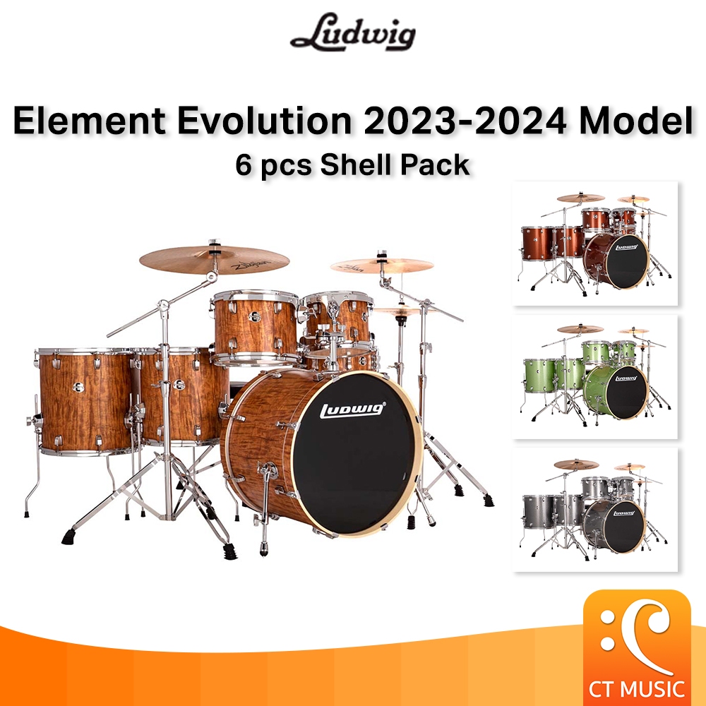 Ludwig Element Evolution 2023-2024 Model 6 pcs Shell Pack กลองชุด ...