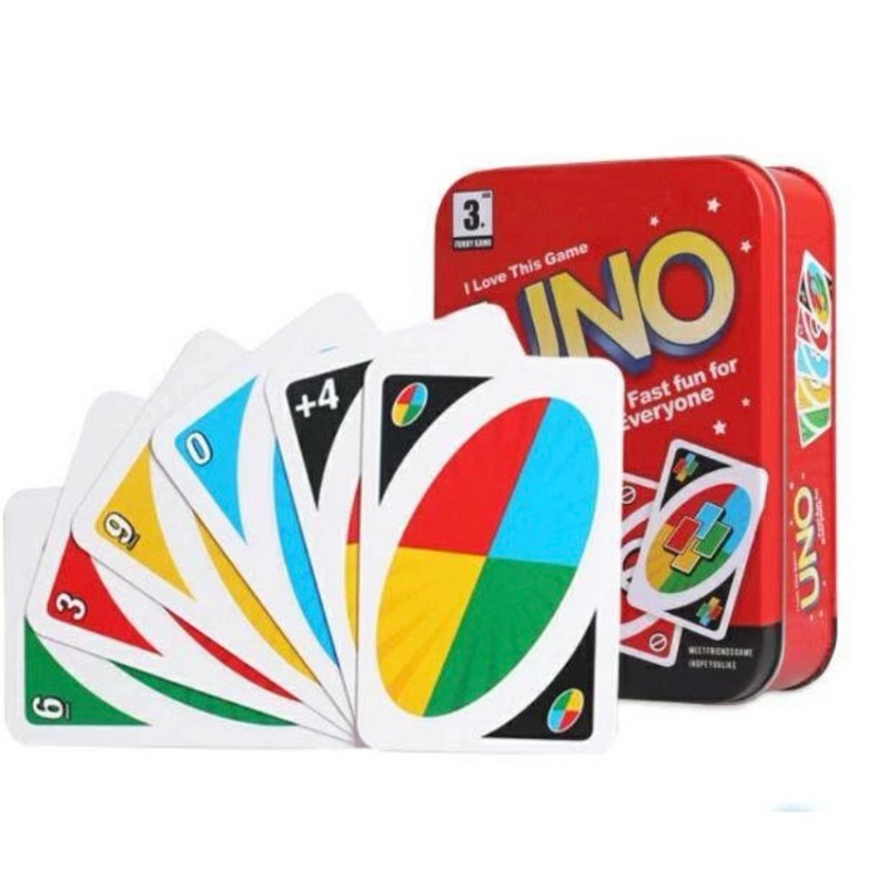 การ์ดเกมส์ “UNO” Card Game (Packet-กล่องเหล็ก) | Shopee Thailand