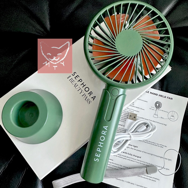 Sephora Exclusive Rechargeable Limited Edition Portable Fan พัดลมมือถือ ...