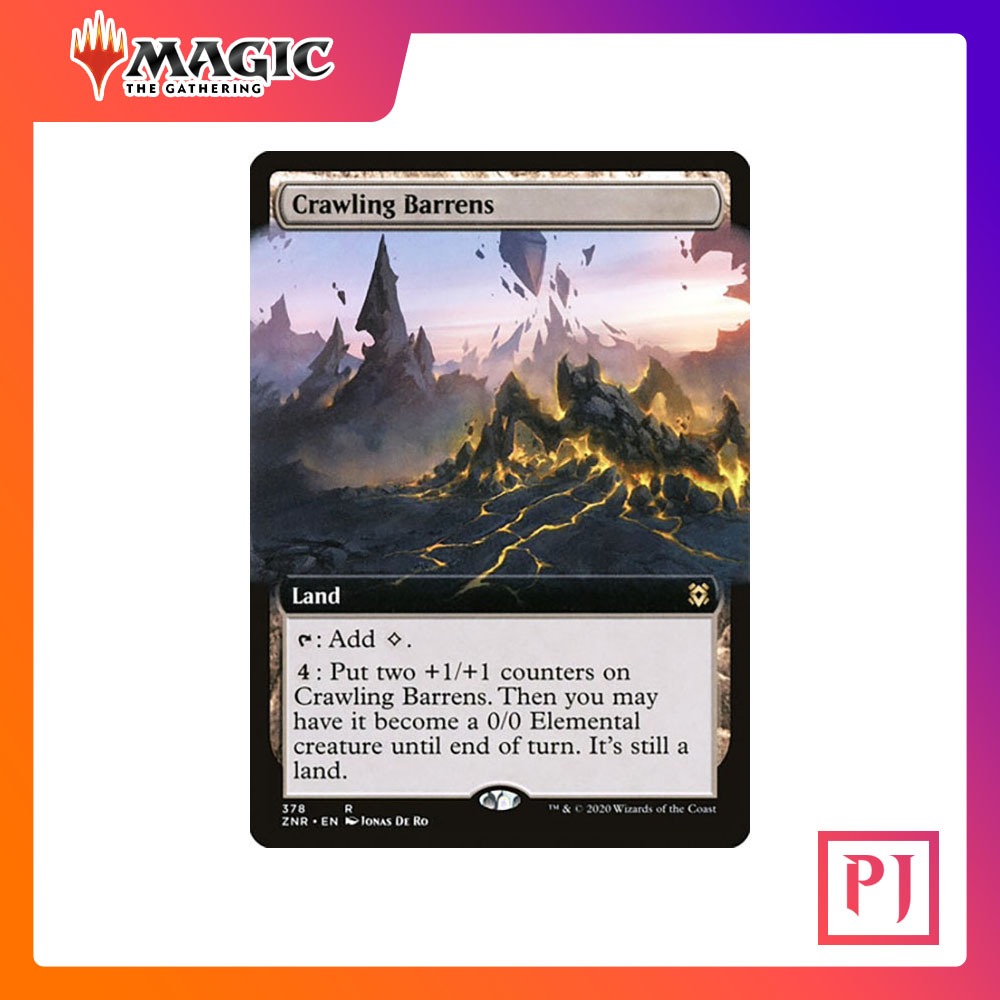 [MTG] Crawling Barrens (Extended Art) [ZNR] [LAND] [RARE] [NORMAL] [ENG ...