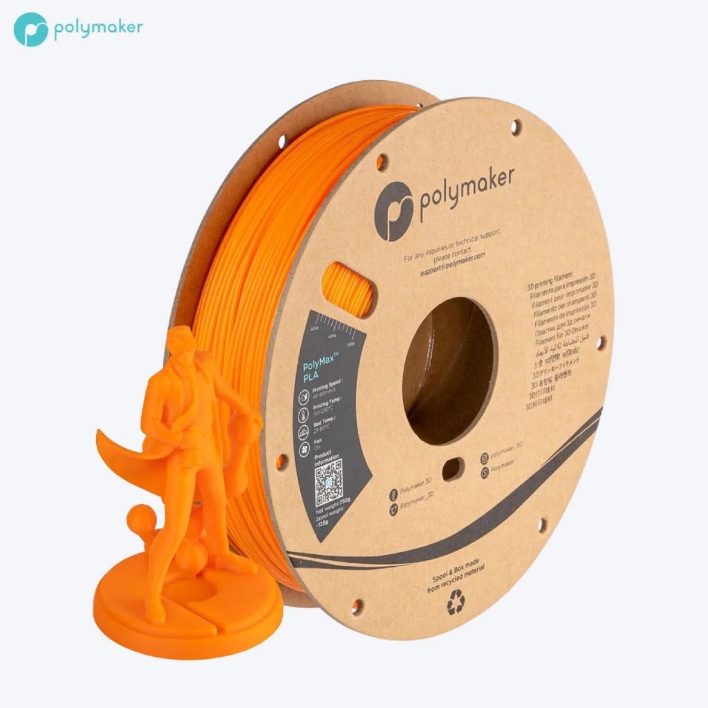 เส้น PolyMax PLA แข็ง เหนียวเหมือนเส้น ABS แต่ปริ้นง่ายกว่า 10 เท่า ใช้ปริ้นงานวิศวกรรมได้ ขนาด ...