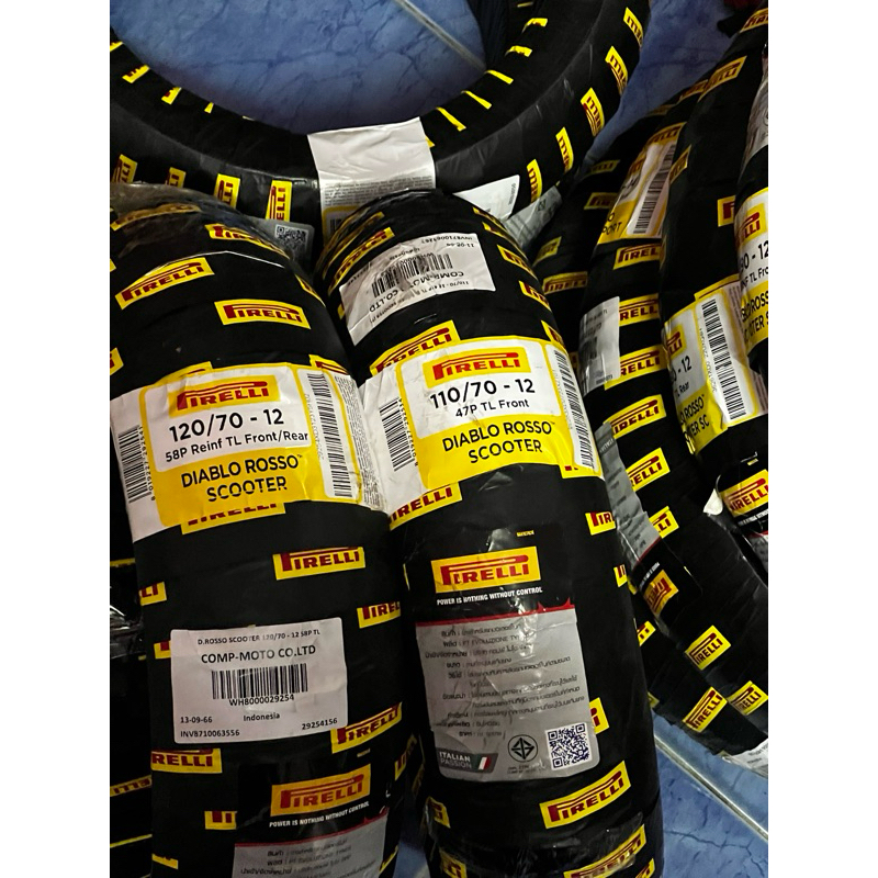 ยางนอกPIRELLI ROSSO,ROSSO SCใส่รถGiorno,scoopyขอบ12 100/90-12,120/80 ...