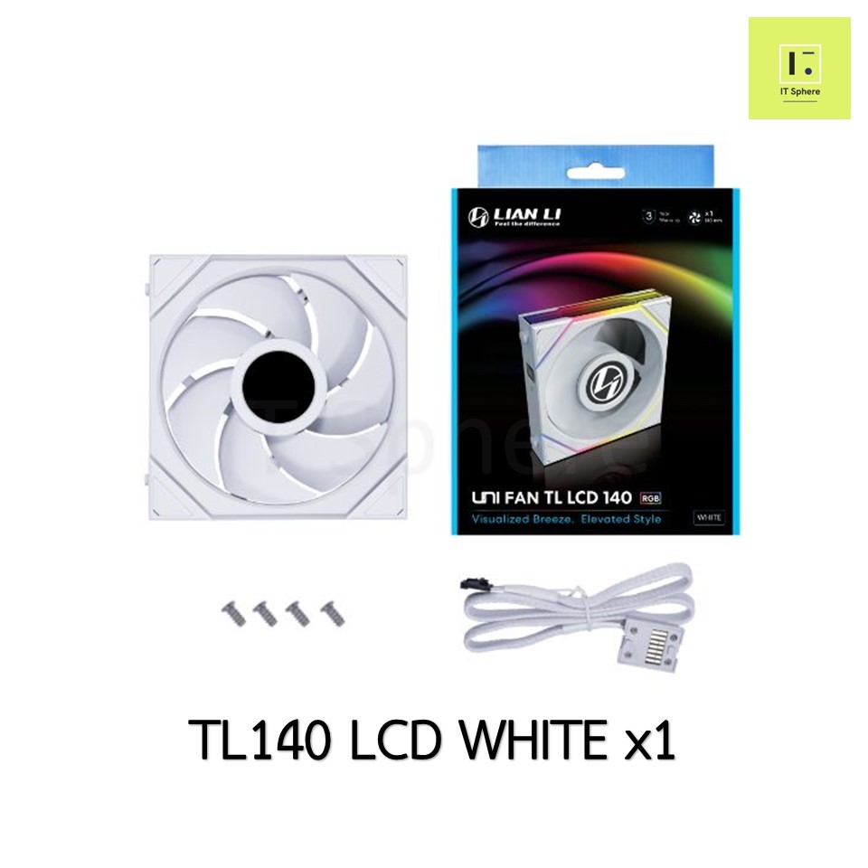 [ TL LCD ดูดเข้า/เป่าออก] Fancase Lian Li TL LCD rgb BLACK WHITE 120mm ...