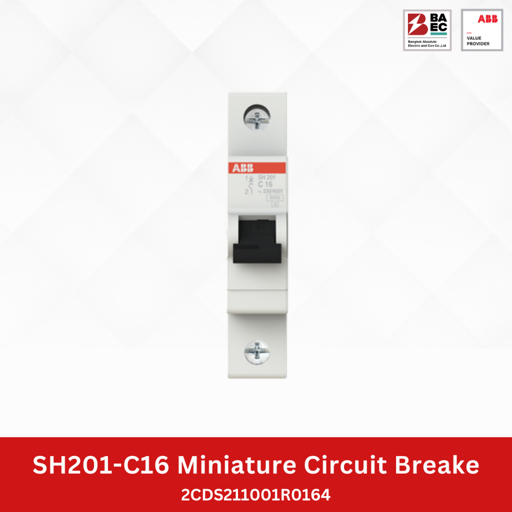 ABB SH201-C16 เซอร์กิตเบรกเกอร์ 16 Amp 1P 6KA | Shopee Thailand
