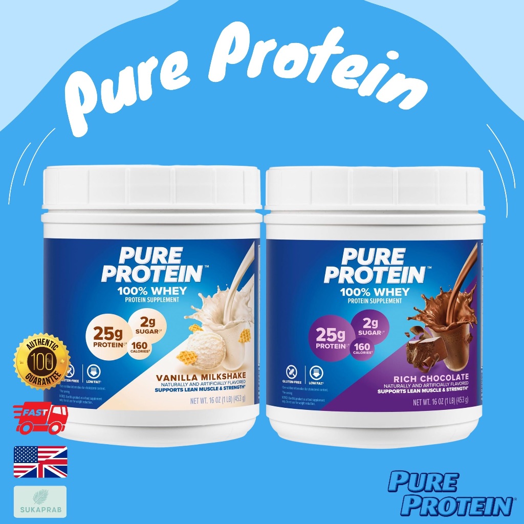 พร้อมส่ง Pure Protein Powder Whey Rich Chocolate & Vanilla Cream High ...