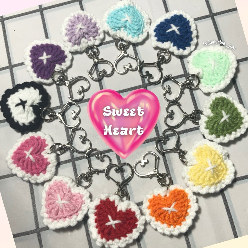 Sweet Heart keychain | พวงกุญแจไหมพรมหัวใจ ของของจีบลูกค้า ของปัจฉิม ...