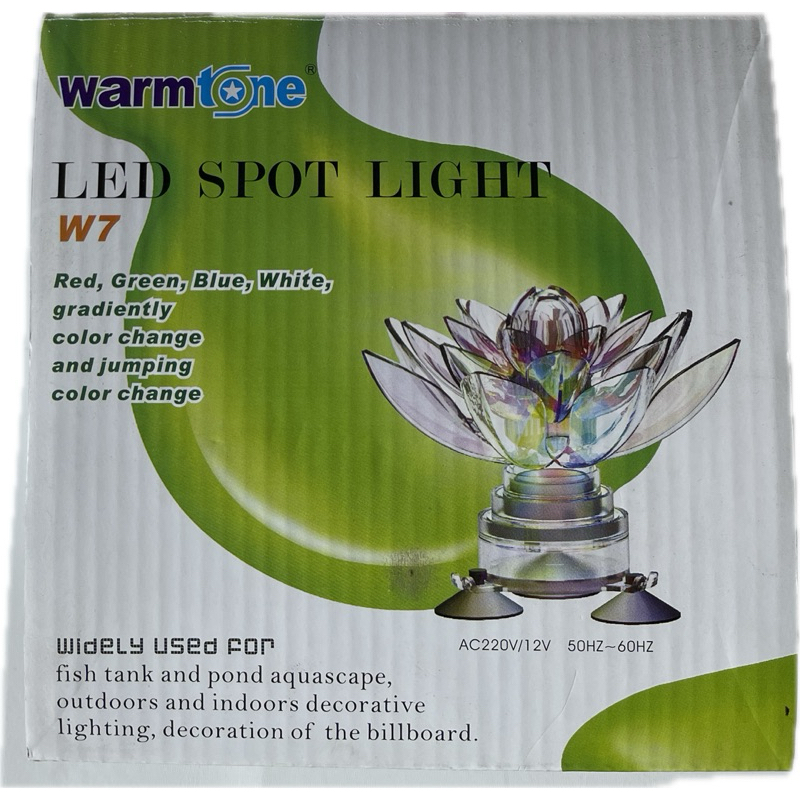 ไฟใตน้ำ ไฟตกแต่งตู้ปลา รูปทรงดอกบัว Warmtone W7 LED SpotLight (ไฟสลับสี) | Shopee Thailand