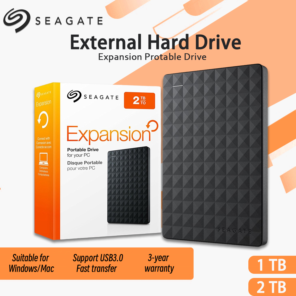 External Harddisk 2tb/1tb Seagate ฮาร์ดดิสพกพา ฮาร์ดไดรฟ์ภายนอก hdd USB3.0 ของแท้ประกันศูนย์ไทย ...