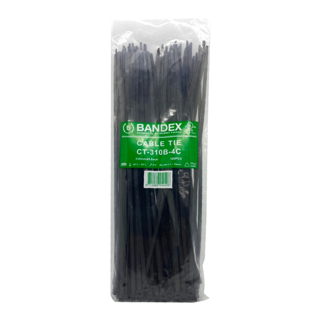 BANDEX Cable Tie เคเบิ้ลไท สำหรับจับสายไฟ ขนาด 10 นิ้ว 12 นิ้ว สีขาว ...