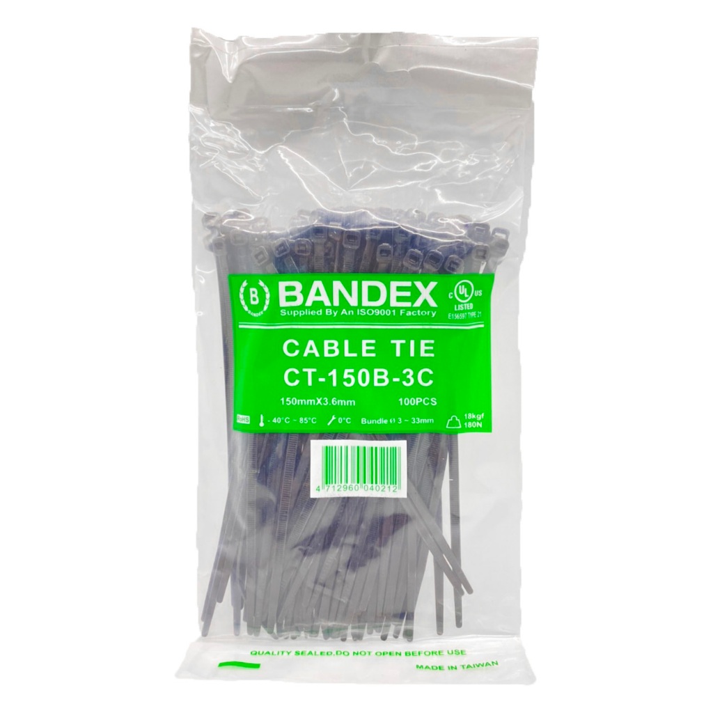 BANDEX Cable Tie เคเบิ้ลไท มี 3 ขนาดให้เลือก 4 นิ้ว 6 นิ้ว 8 นิ้ว สีขาว ...